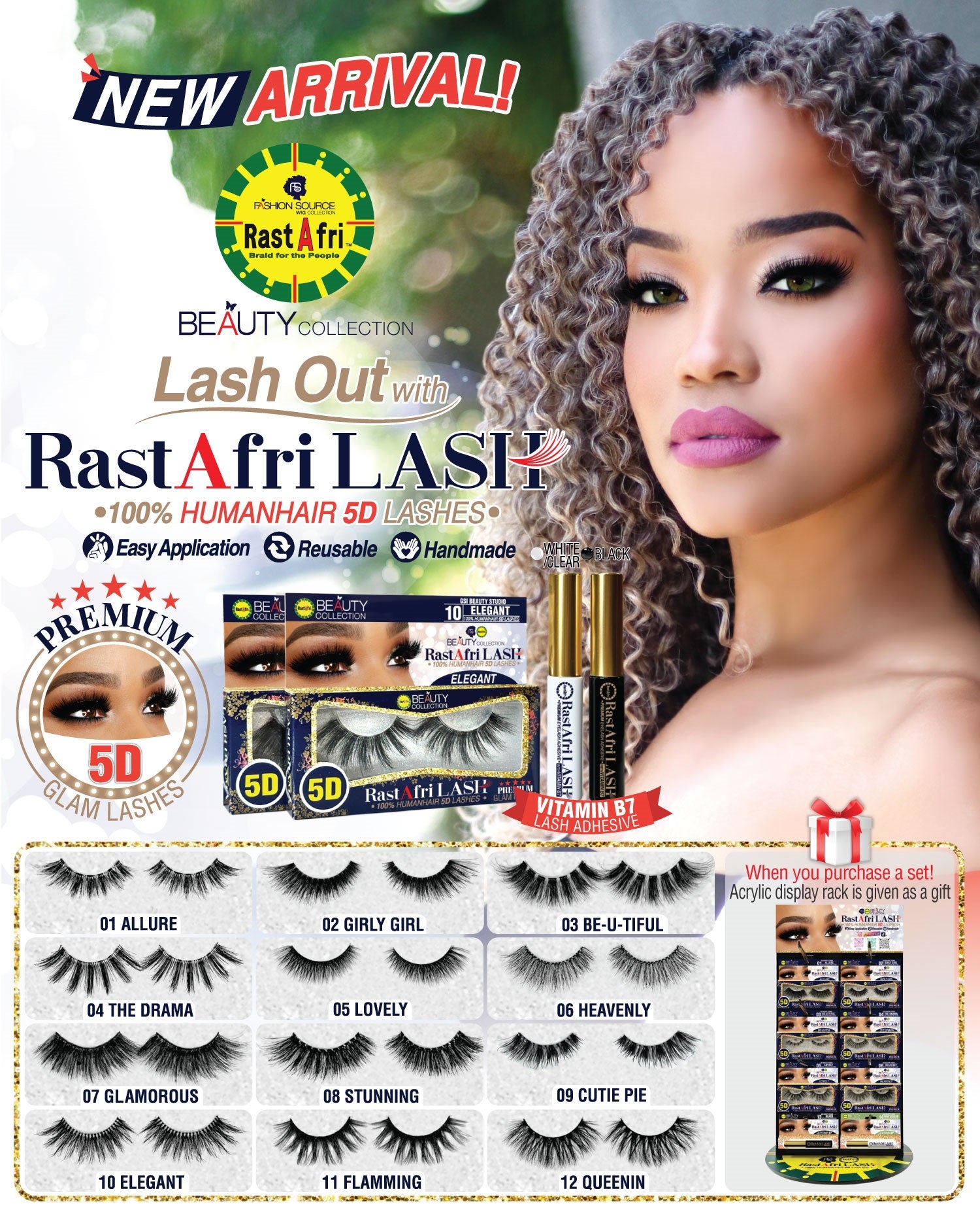 RastAfri LASH - Human Hair 5D Eyelash – Queen Beauty Supply LA