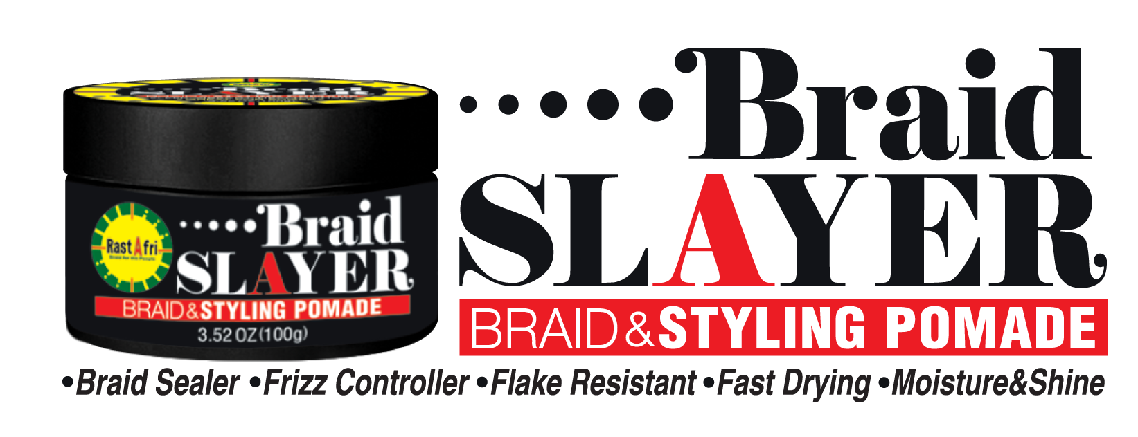 Rastafri BRAID SLAYER - Edge Control, Styling Pomade – Queen Beauty ...