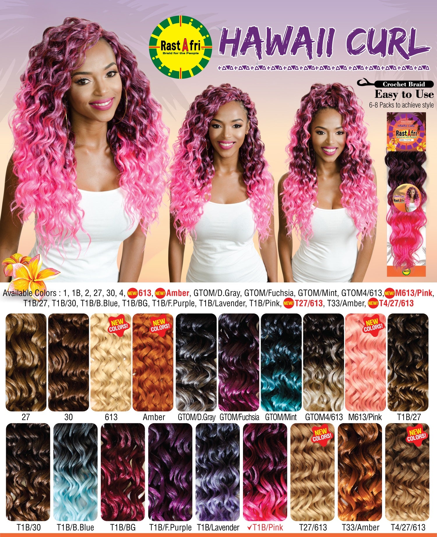 RastAfri Hawaii Curl - 19" – Queen Beauty Supply LA